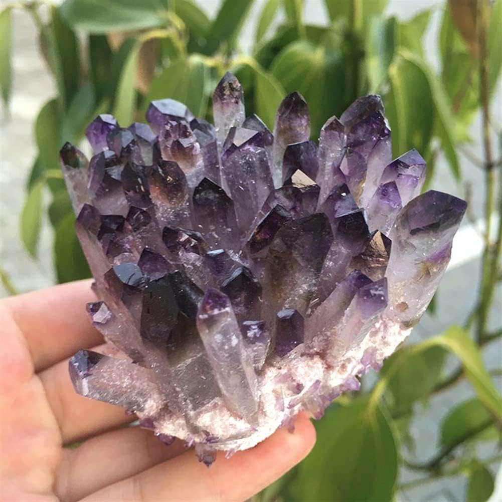 Amazon.com: MRXFN Crystal Rough Natural Purple Ghost Quartz Crystal ...