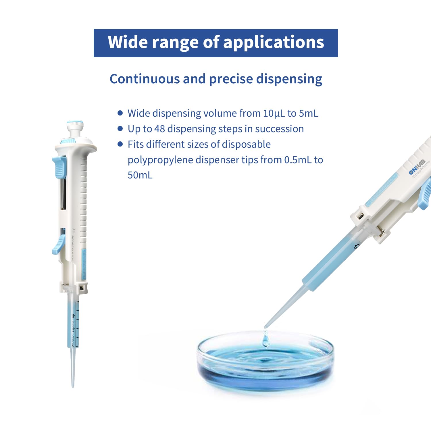 Snapklik.com : ONiLAB 5ML Lab Repeating Pipettor, Adjustable Volume ...