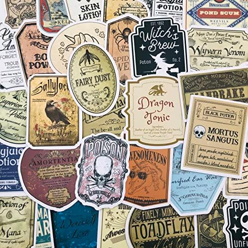 Amazon.com: Potion Label Stickers - Witch Poison Potions Magic Craft ...