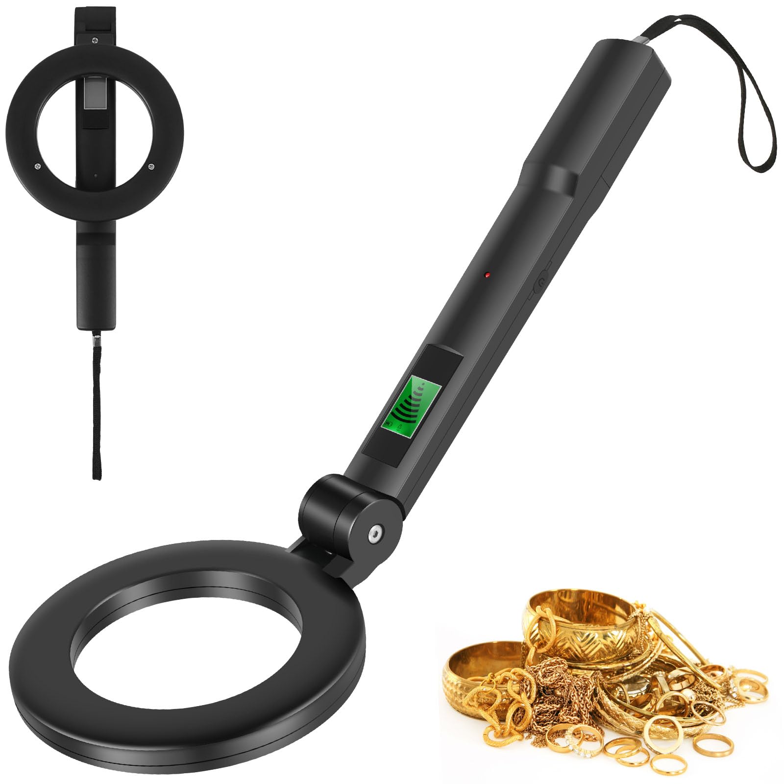 Amazon.com : Metal Detector, Foldable Gold Detector, Handheld LCD ...