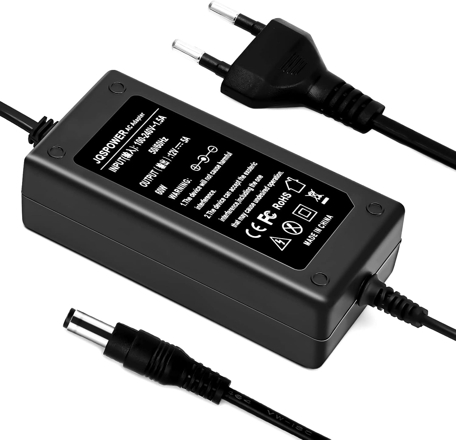 Alimentation 12v 5a Transformateurs 100-240V 50-60Hz, 60W ...