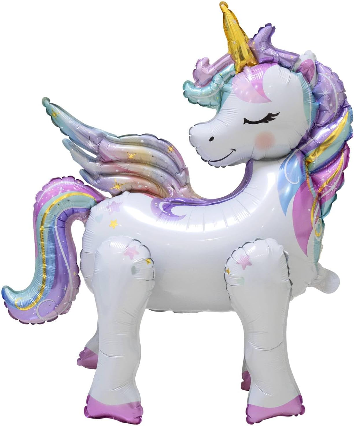 Amazon.com: MAILITOTO Self-Standing Unicorn Foil Balloons for Birthday ...