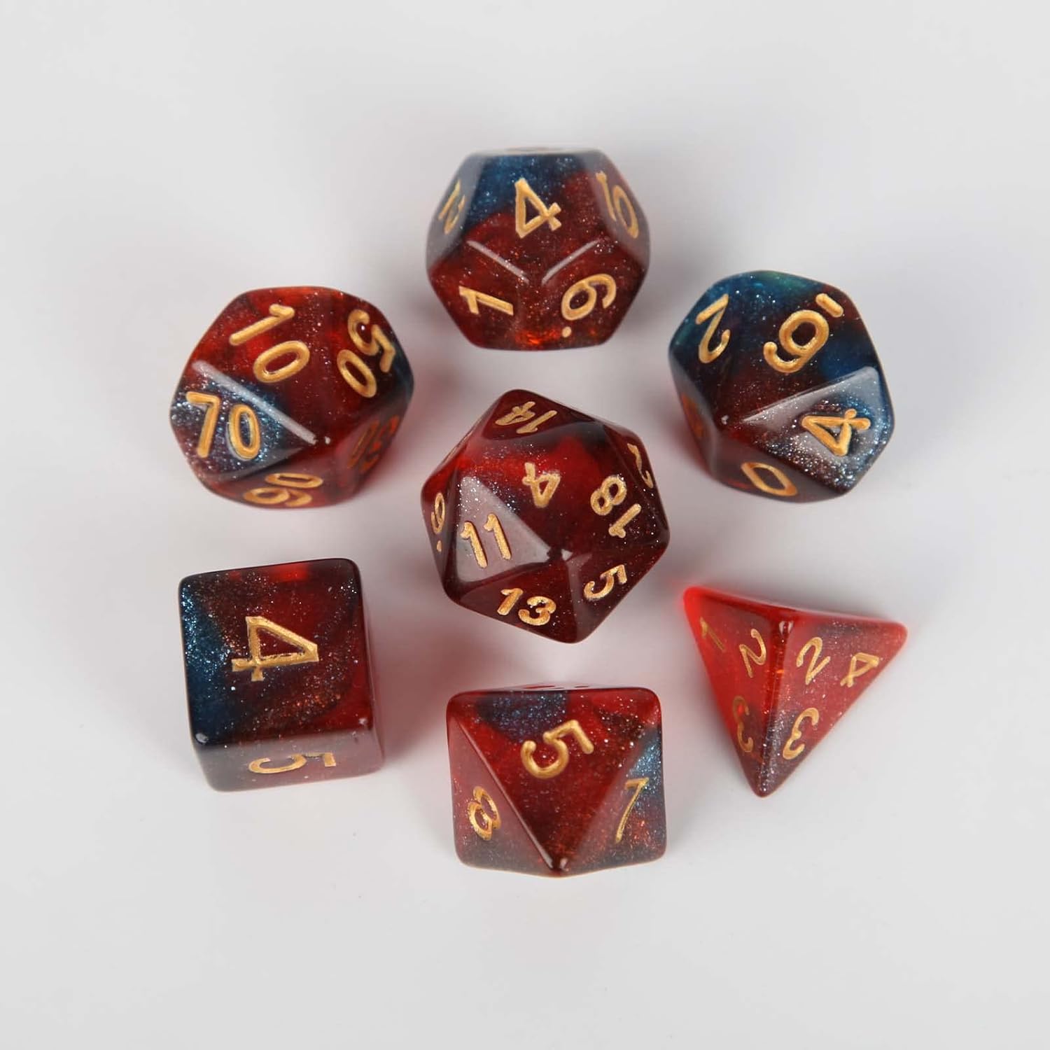 Amazon.com: DND Polyhedral Dice Set - Acrylic Material Gaming Dice ...
