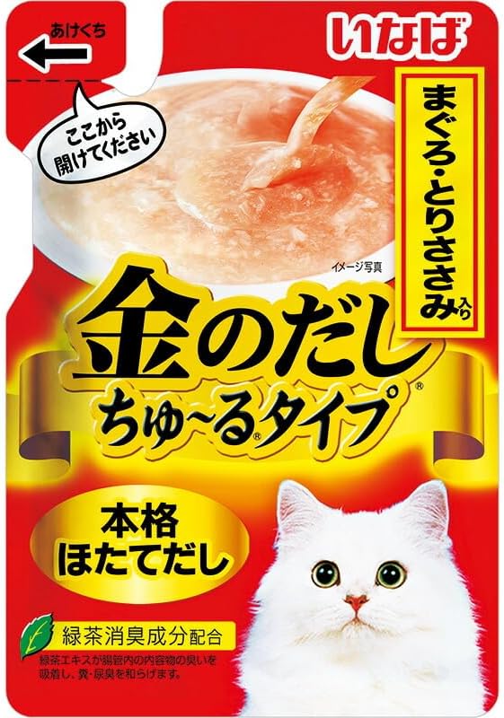 Amazon | （まとめ買い）いなばペットフード 金のだしちゅ～るタイプ まぐろ とりささみ入り 140g IC-181 猫用フード 【×16】 | いなば | ウェット 通販