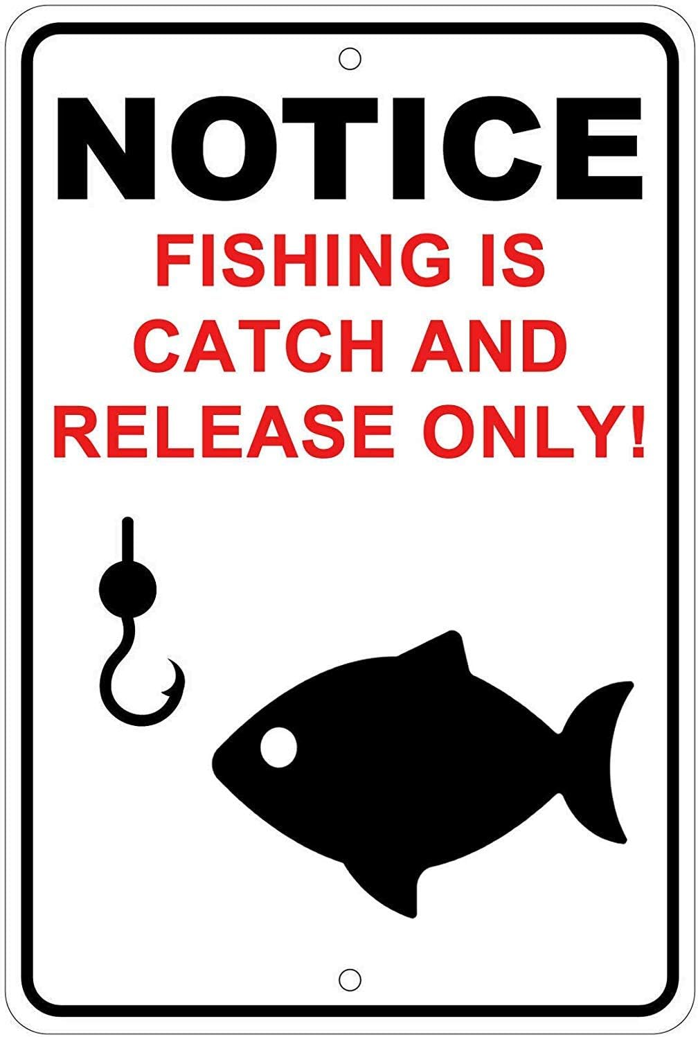 Amazon.com: Vincenicy Metal Sign Great Aluminum Tin Sign Fishing is ...