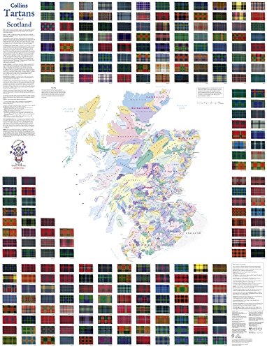 Tartans Map of Scotland (Collins Pictorial Maps) - Want It All