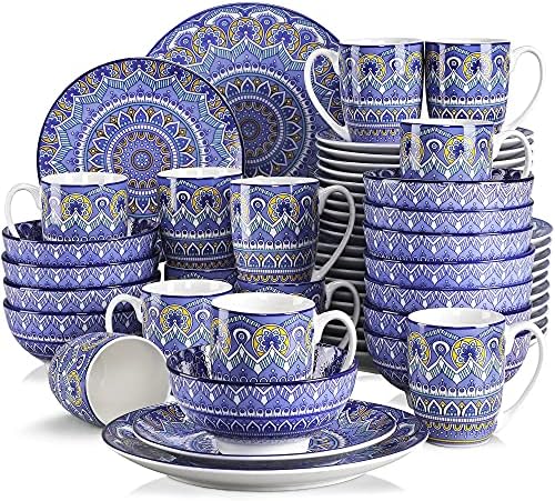 vancasso 48 Pieces Porcelain Dinner Set for 12 - Mandala Dinnerware ...
