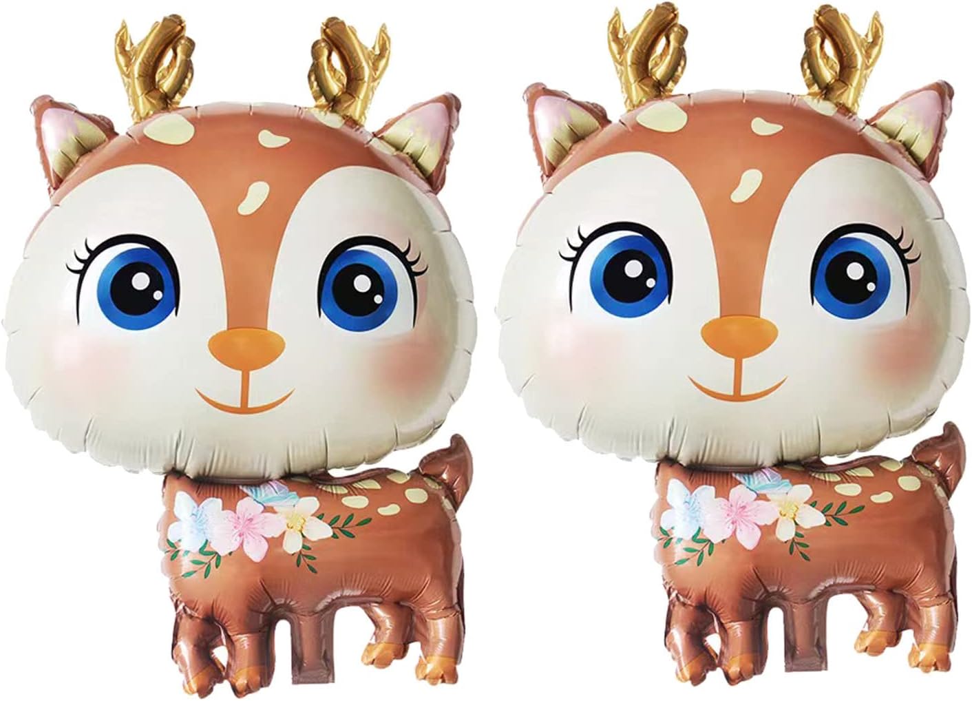 Amazon.com: 2Pcs Deer Balloons Foil Woodland Deer Shaped Animal ...