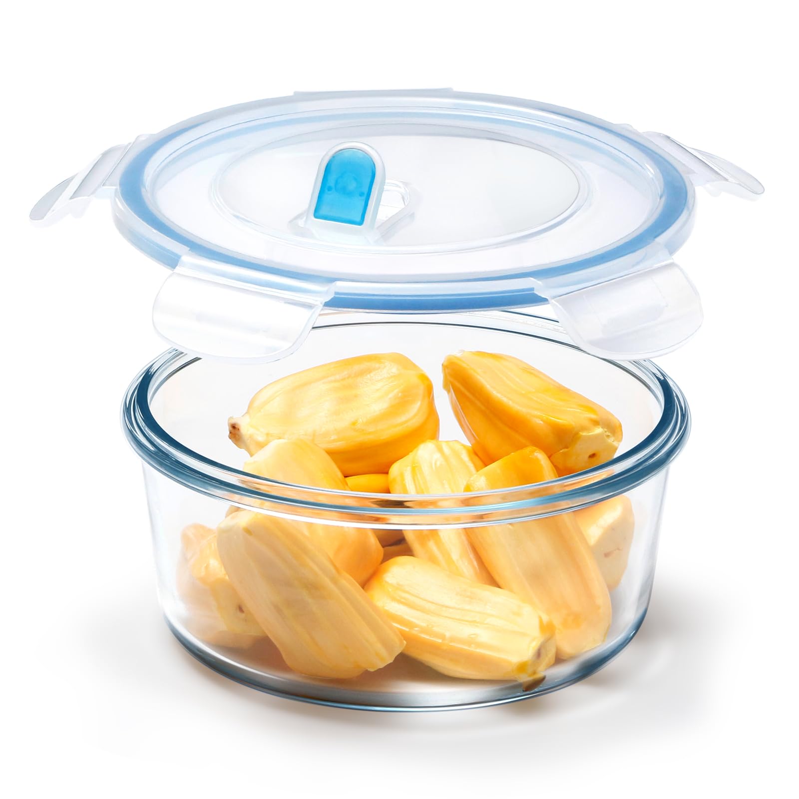 NUTRIUPS 0.9L Small Airtight Glass Food Storage Containers with Lids ...