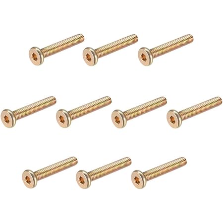 Amazon.com: uxcell M6 x 35mm Full Thread Hexagon Socket Round Head ...