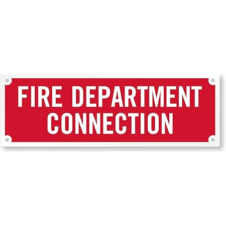 Amazon.com: SmartSign - SE-5020-ERE-REF-2x6 "Fire Sprinkler Riser ...
