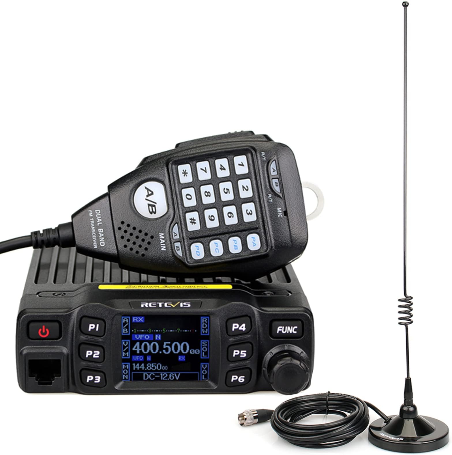 Amazon.com: AnyTone Mini Size Dual Band Transceiver Mobile Radio VHF ...