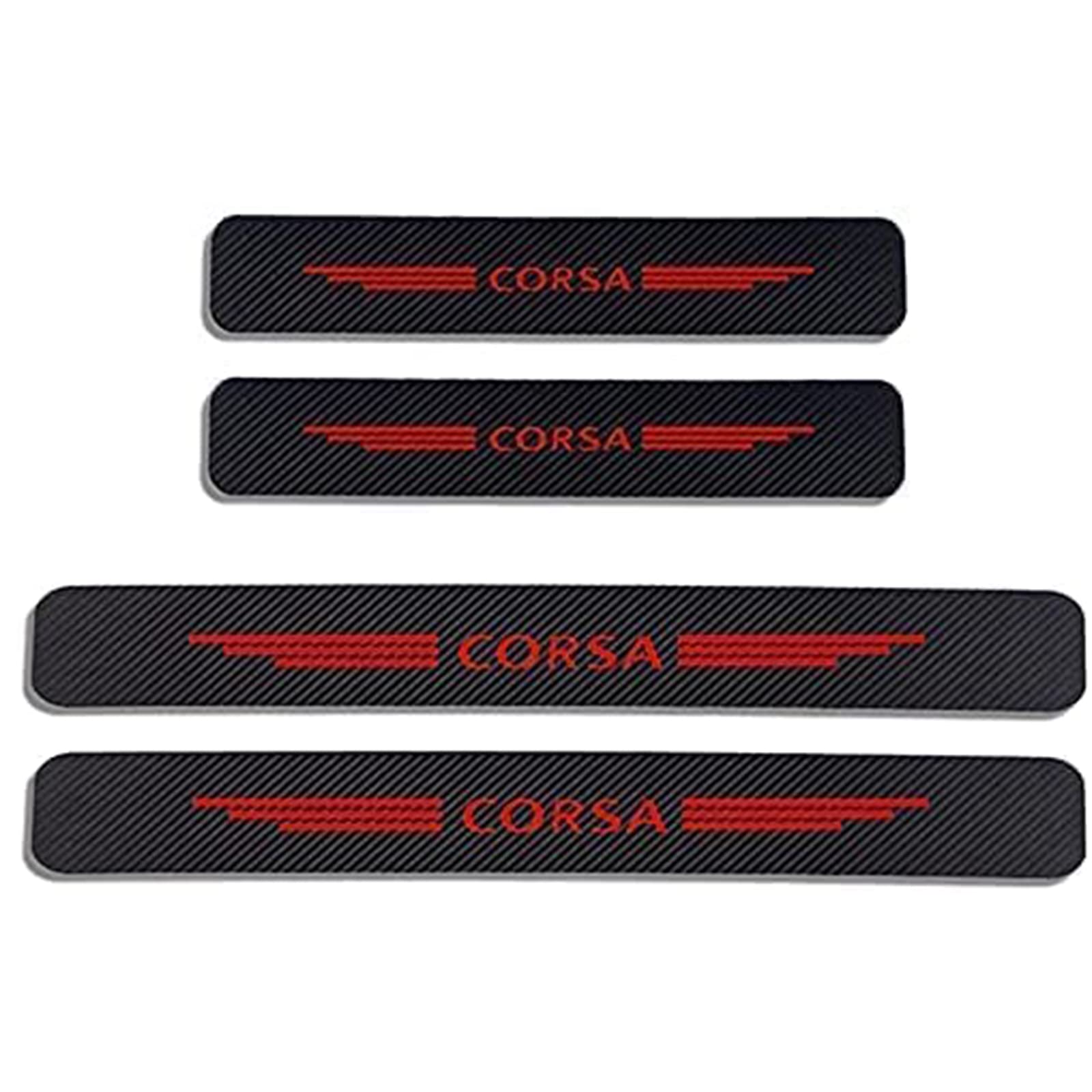 Car Door Sill Scuff Plate Cover for Opel Corsa D B E, Carbon Fiber Kick ...