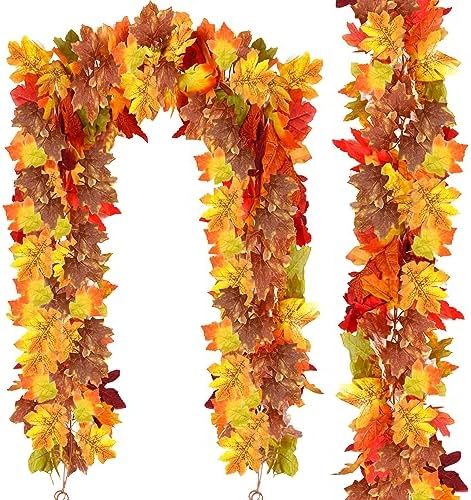 Amazon.com: DearHouse 2 Pack Fall Garland Maple Leaf, 6.5 Ft/Piece ...