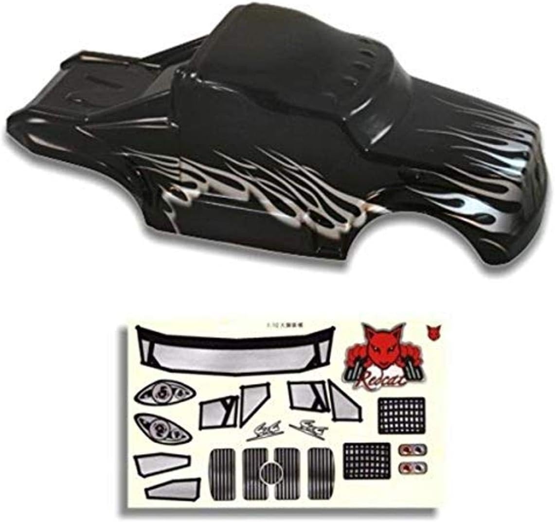 Amazon.com: Redcat Racing Semi Truck Body, 1/10 Scale, Black/Silver ...
