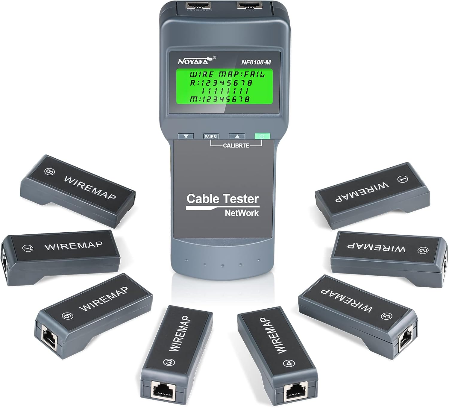 NOYAFA NF-8108M Network LAN Cable Tester Wire Length Tester Cat5 Rj45 ...