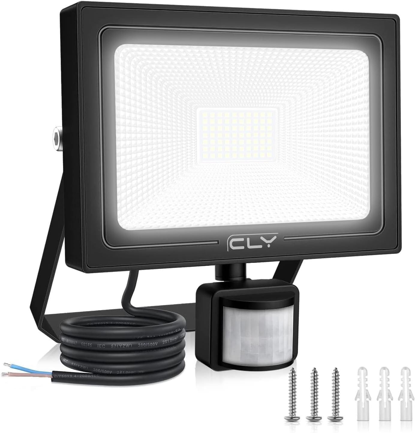 CLY 60W Security Lights Outdoor Motion Sensor, Sensor Light 5200LM IP66 ...