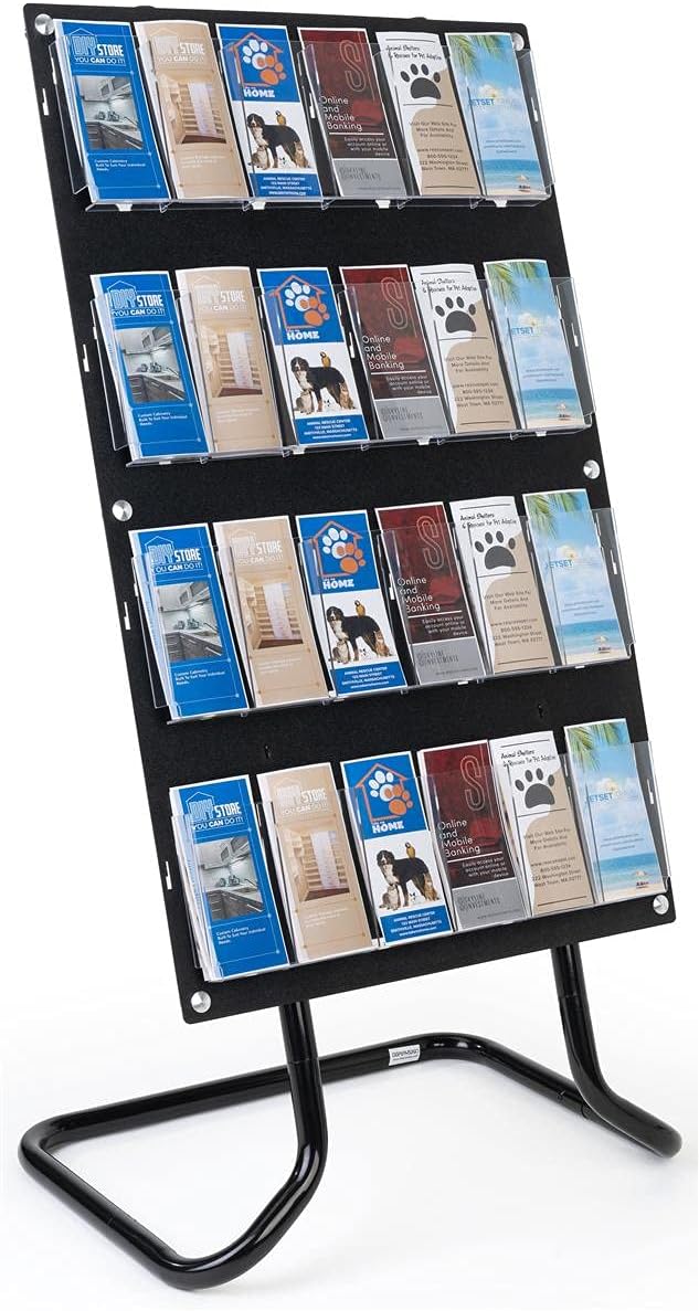 Amazon.com: Displays2go Adjustable Literature Floor Stand, 4 Tiers ...