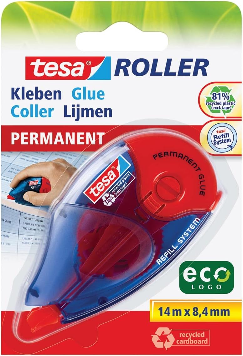 tesa REFILL GLUE ROLLER ecoLogo PERMANENT : Amazon.it: Cancelleria e ...