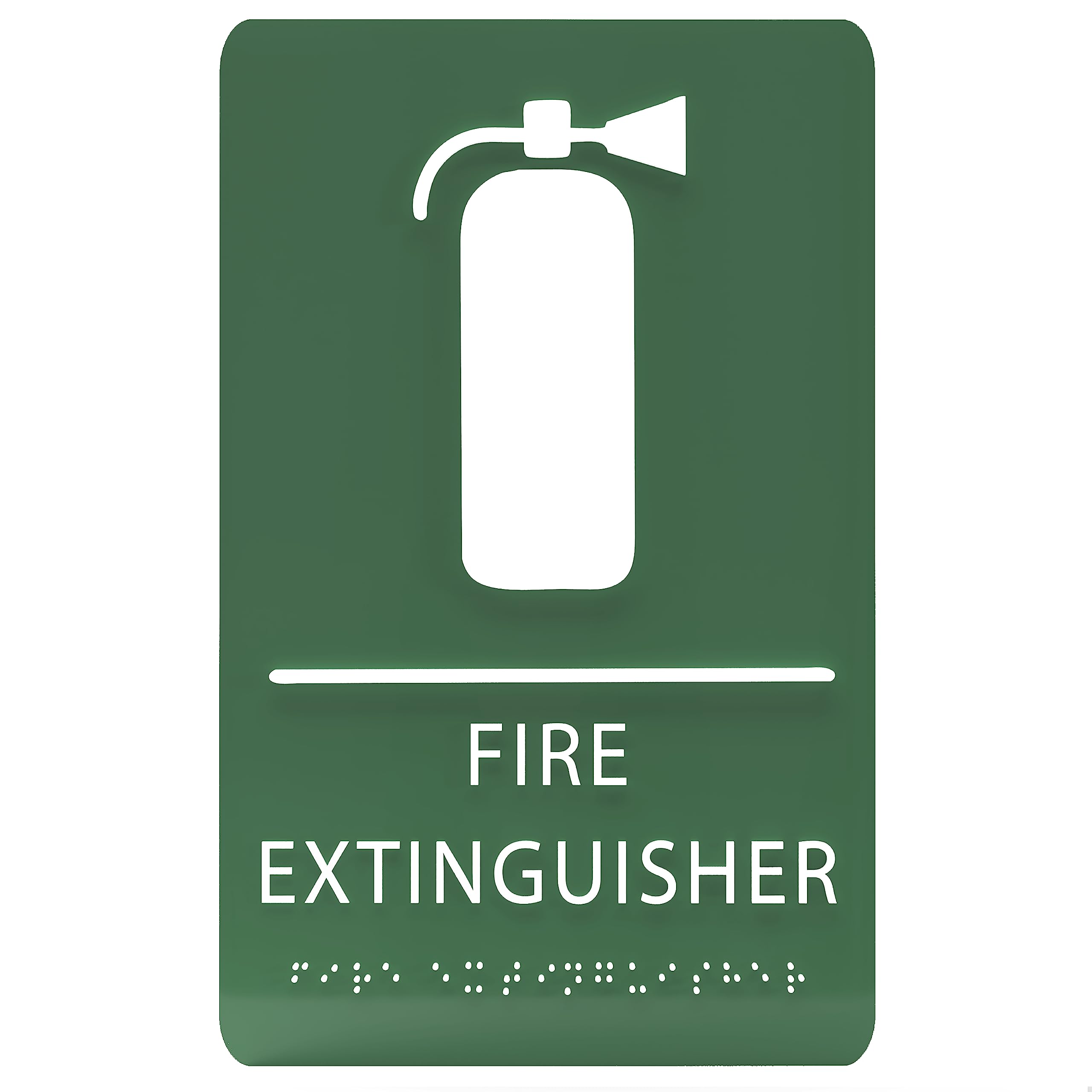 Ada Fire Extinguisher Kubik Letters Fire Extinguisher Sign, ADA