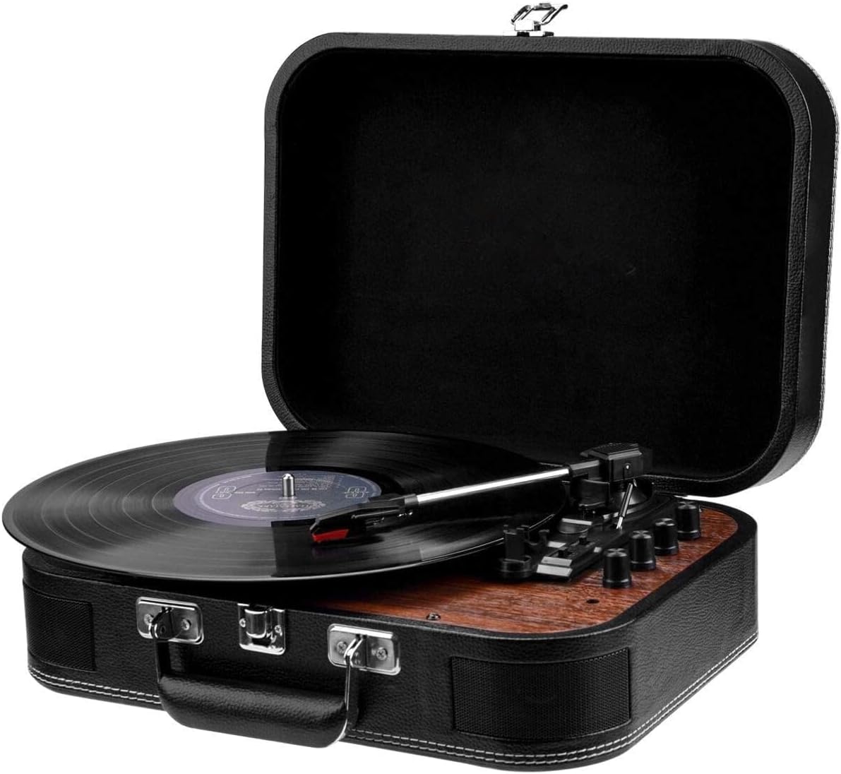 Record Player, DCPICE Vinyl Record Player with Speakers Turntable for ...