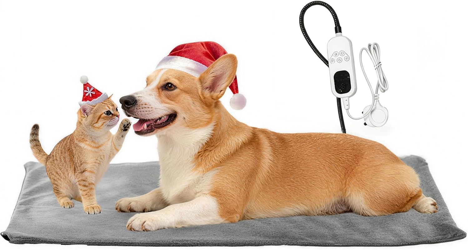 Pet Heating Pad, Adjustable Heating Pad for Dogs and Cats with 9-Levels ...