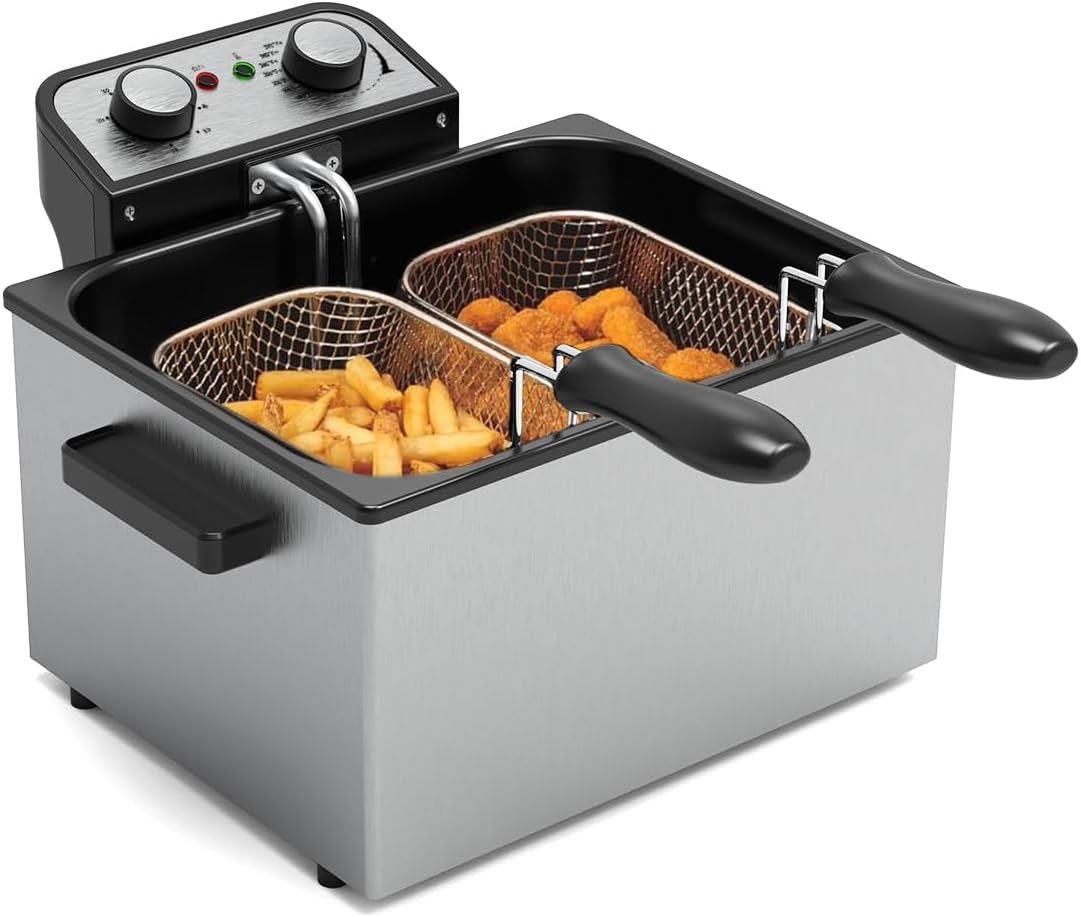 Amazon.com: Presto 05466 Stainless Steel Dual Basket Pro Fry Immersion ...
