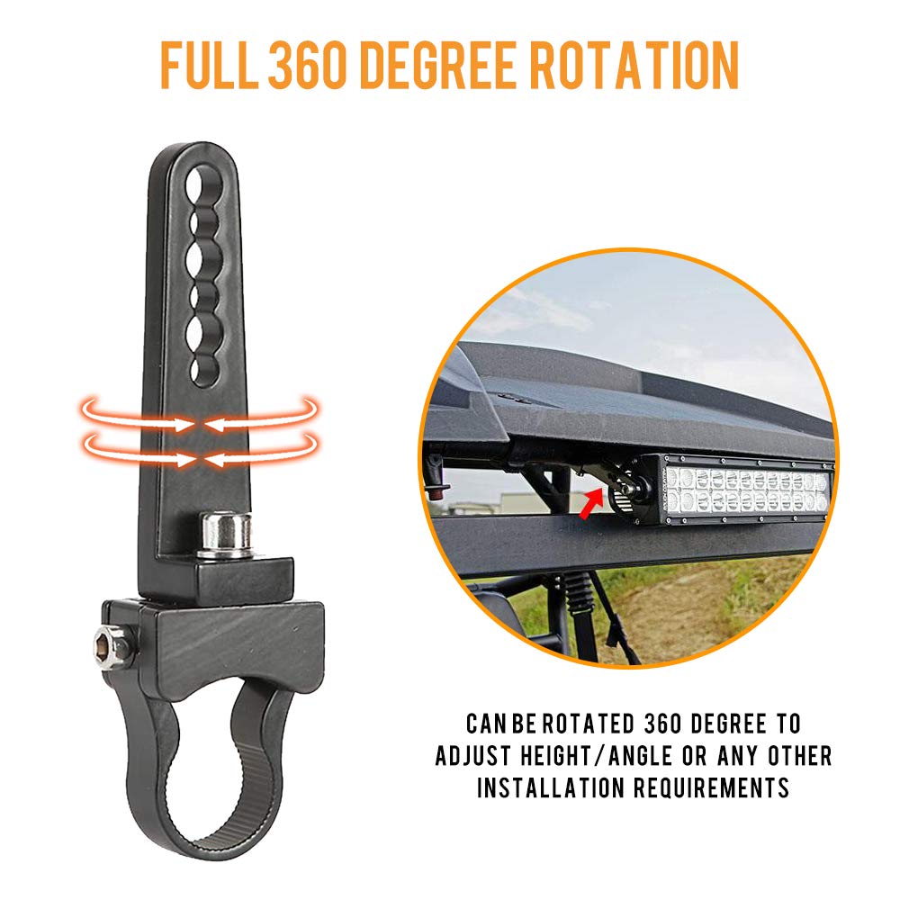 Snapklik.com : Auxbeam Mounting Bracket Kit 1 Inch Bull Bar Roll Cage ...