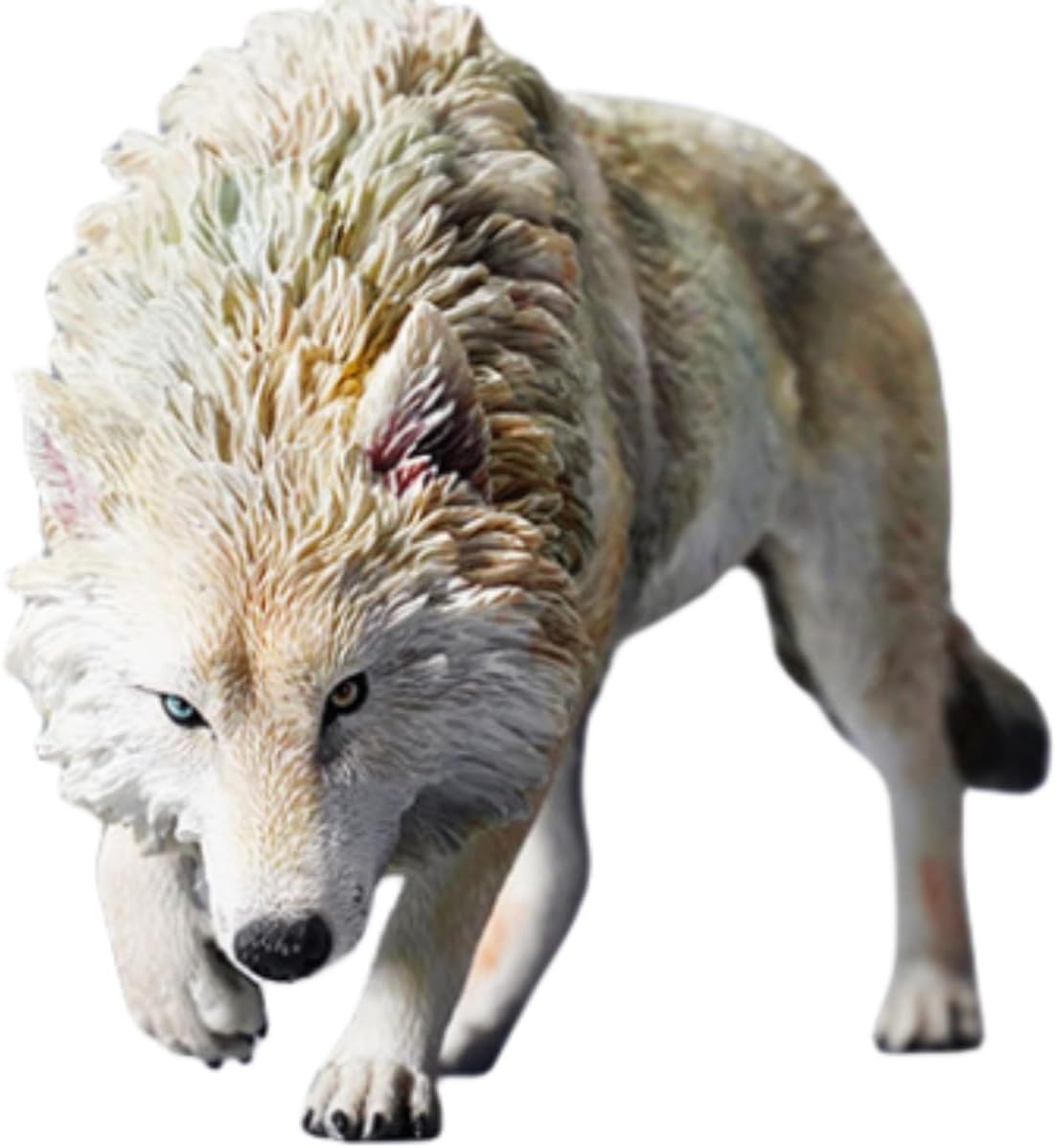 Amazon.com: Expertly Hand-Painted North American Gray Wolf Figurine ...
