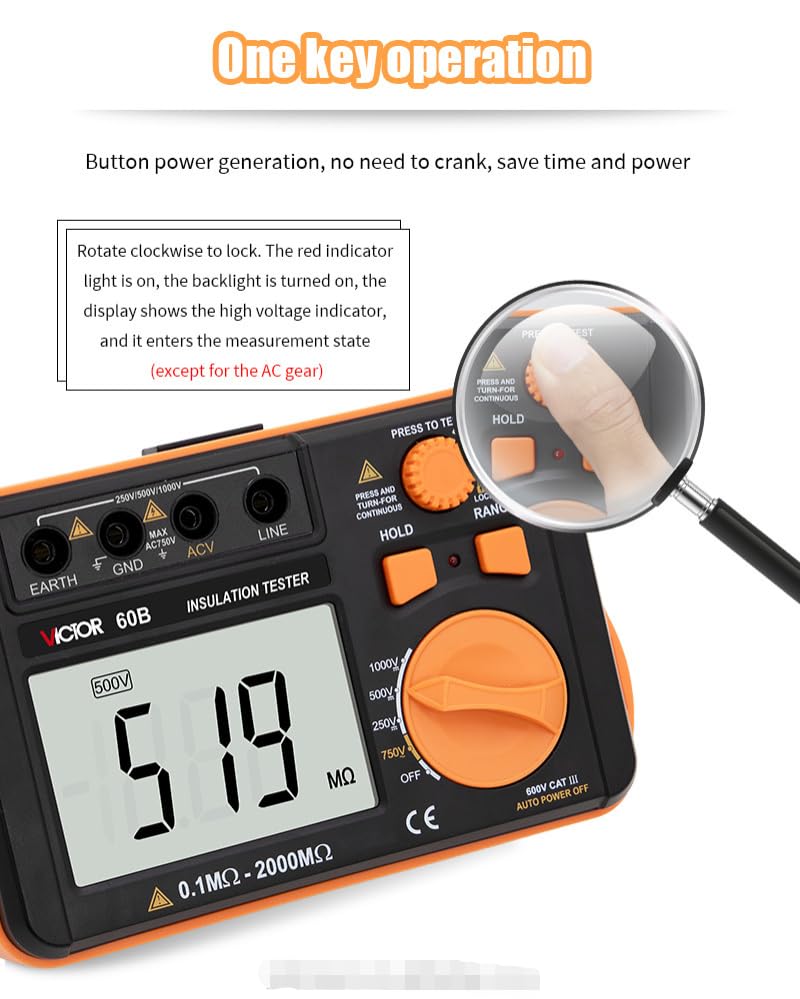 Insulation Tester Supco M500 VC60B+ Insulation Resistance Tester ...