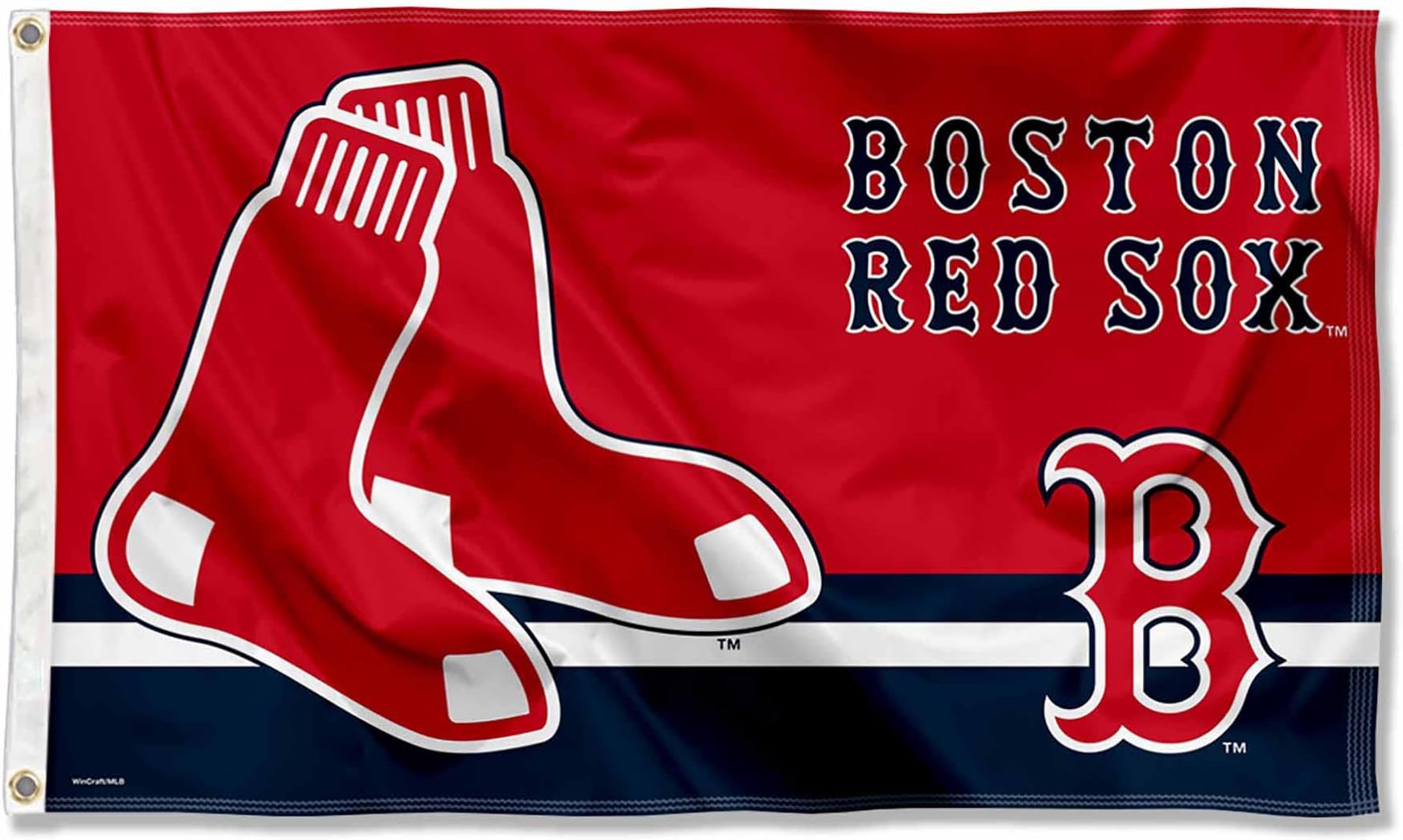 Amazon.com : Boston Red Sox Nation Flag 3x5 Banner : Sports Fan Outdoor ...