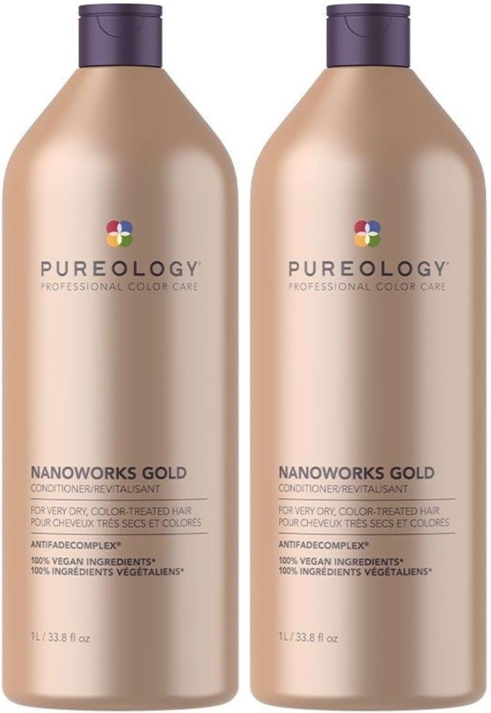 Pureology DOUBLE SUPERSIZE Nanoworks Gold Conditioner 1000ml : Amazon ...