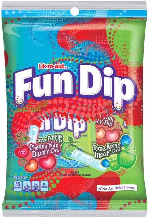 Amazon.com : Fun Dip Candy, Cherry Yum Diddly Dip, Razz Apple Magic Dip ...