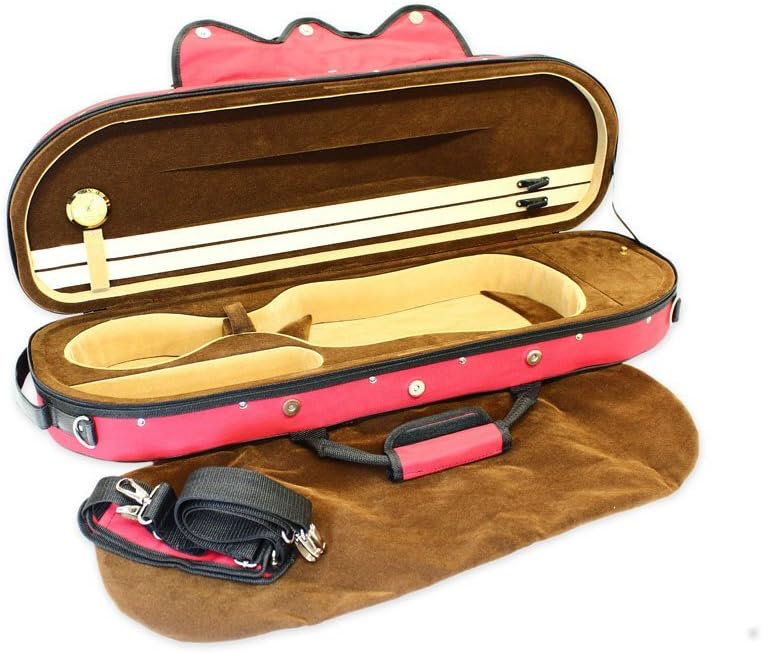 Amazon.com: Deluxe Soft Interior Full Size Violin Case (Red) : Musical ...