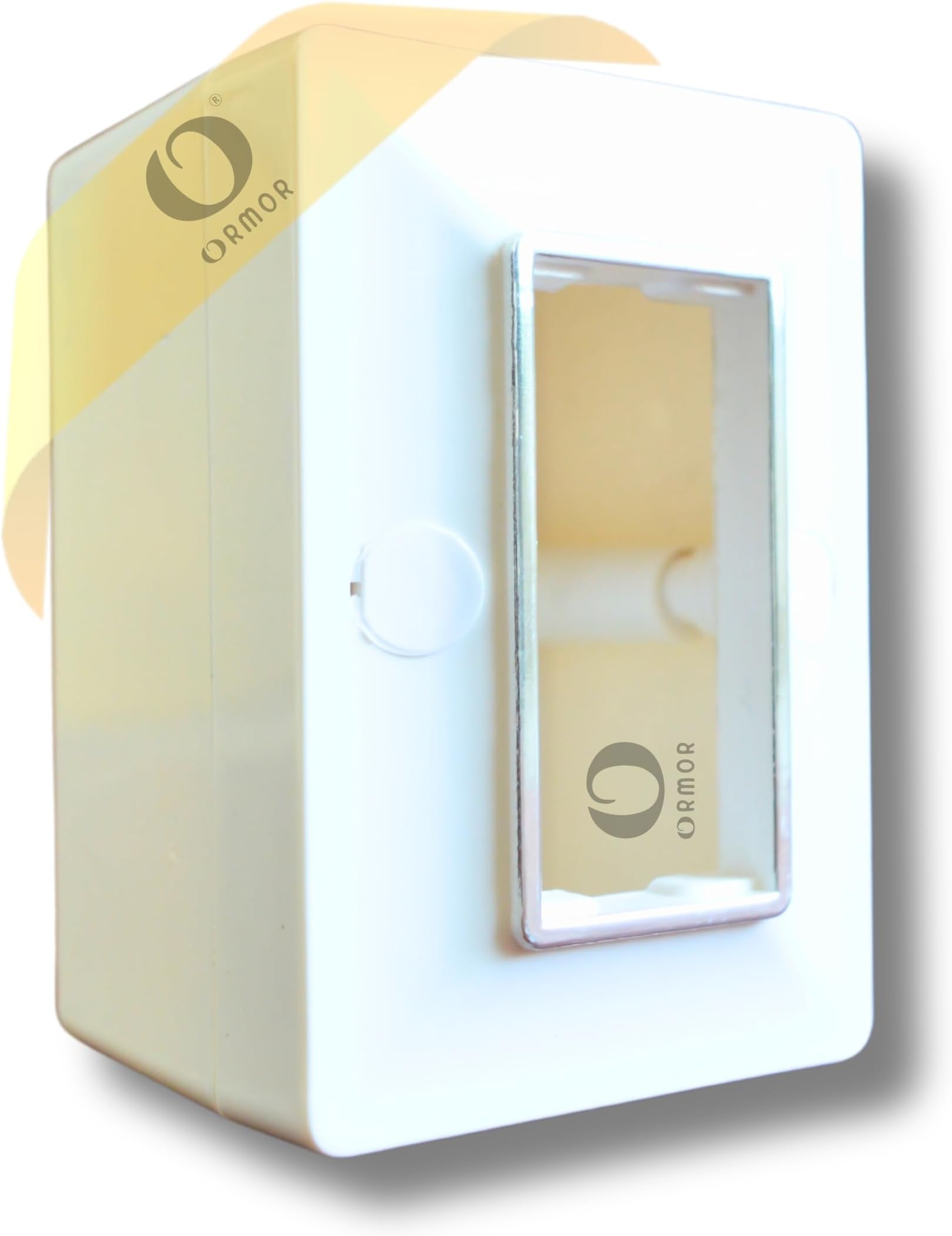 ORMOR Modular Surface Mount Gang Box (3 Module-White) Silver Line ...