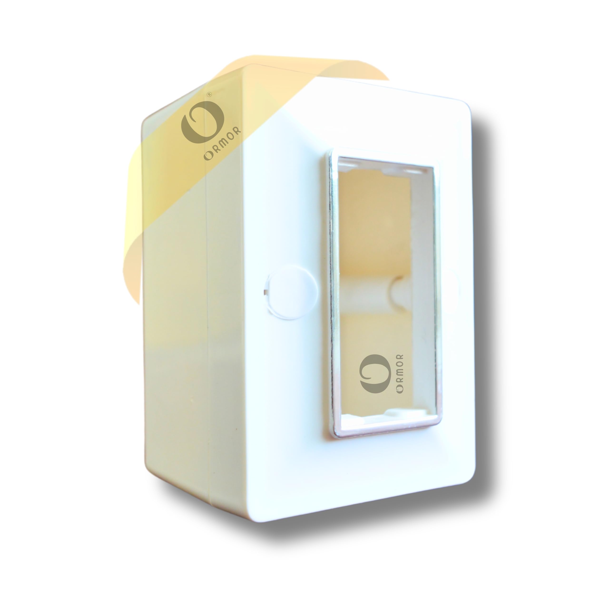 ORMOR Modular Surface Mount Gang Box (1 Module-White) Silver Line ...