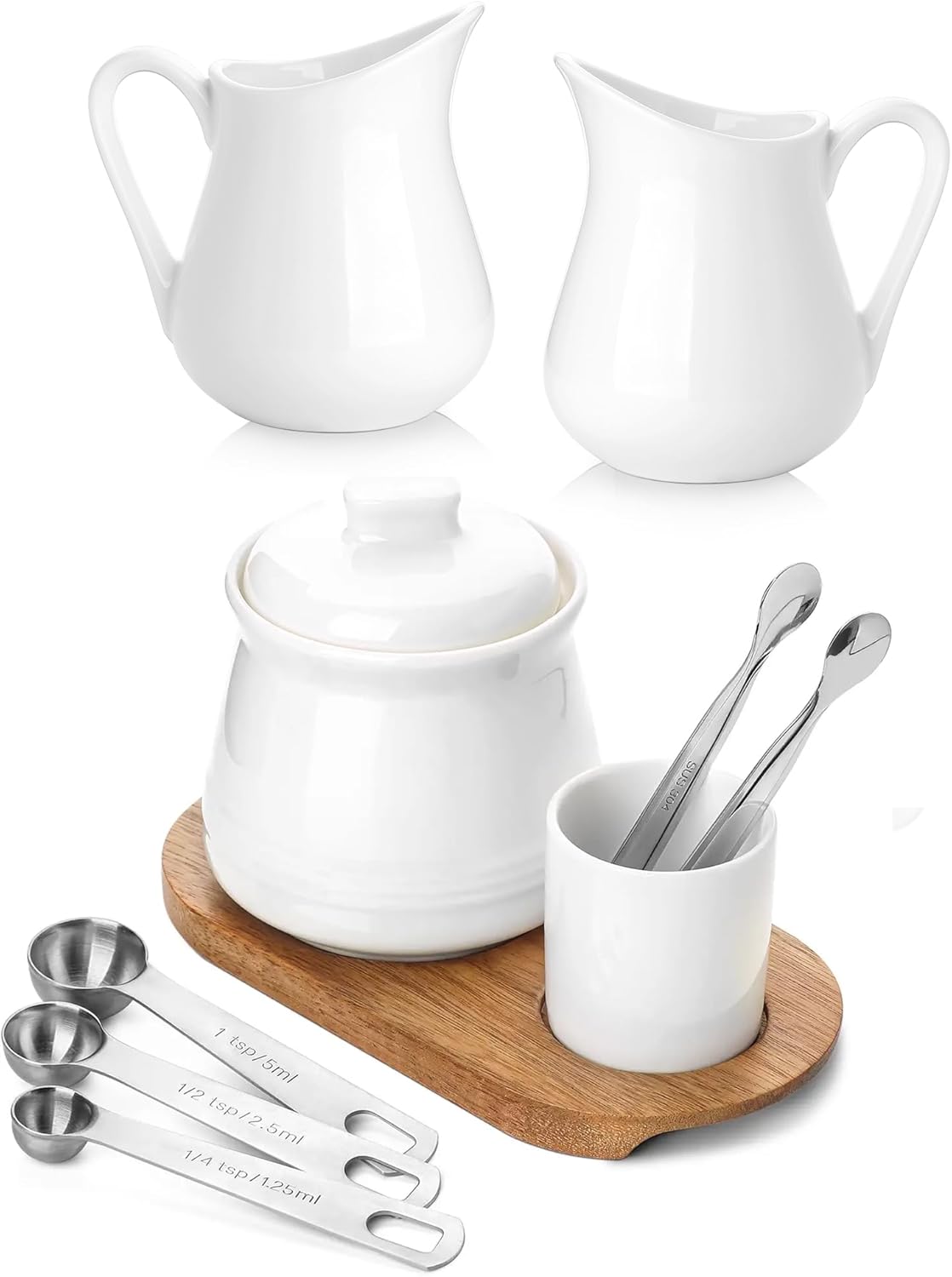 Amazon.com | Nucookery Ceramic Sugar and Creamer Set, Sugar Bowl with ...