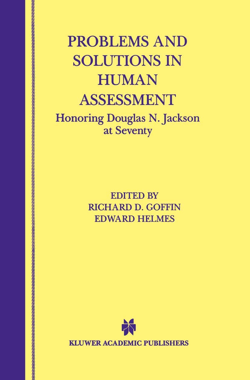 Buy Problems and Solutions in Human Assessment: Honoring Douglas N ...