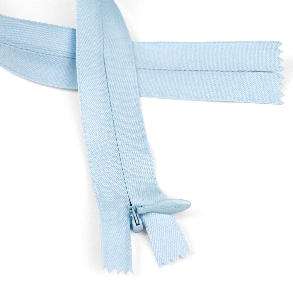 Amazon.com: 24" Invisible Size #5 Closed End Zippers, Baby Blue, Bias ...