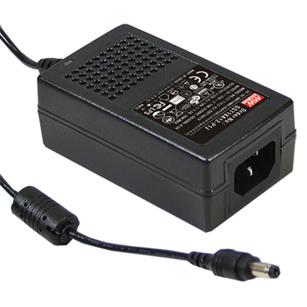 MEAN WELL 12V 1500mA 18W 3-Wire Table Top Power Supply: Amazon.com ...