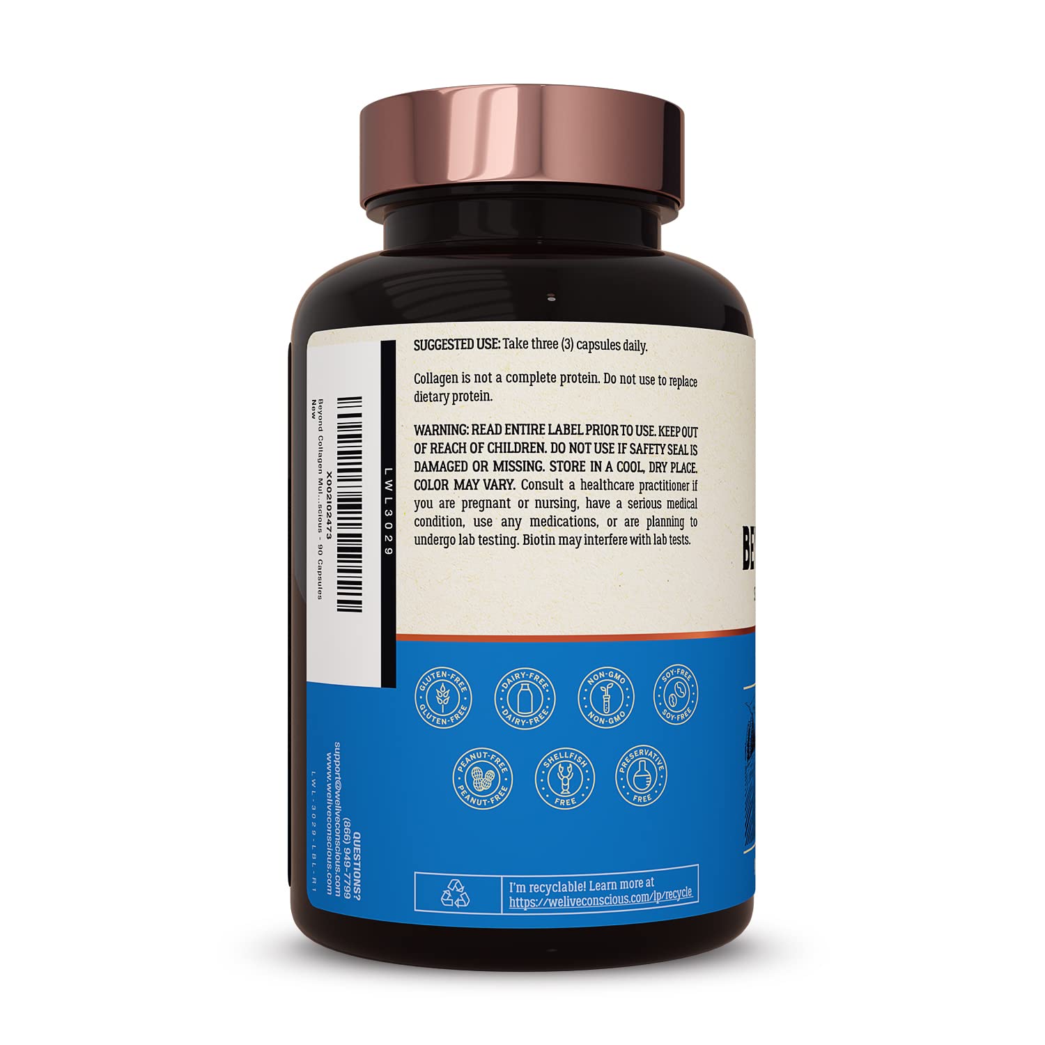 Snapklik.com : Live Conscious Beyond Collagen Multi Collagen Capsules ...