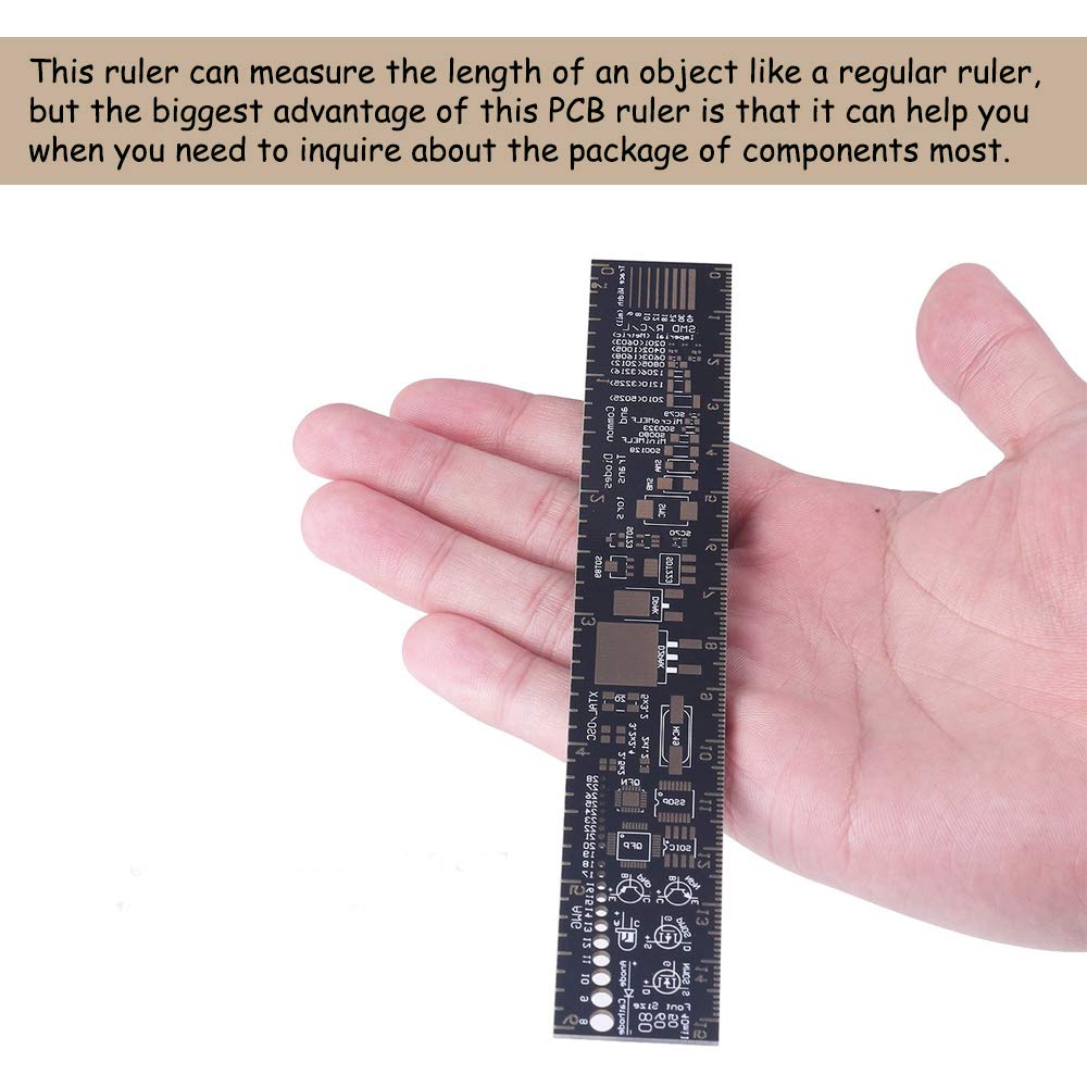 KOOBOOK 2Pcs PCB Reference Ruler PCB Packaging Units Measuring Tool ...