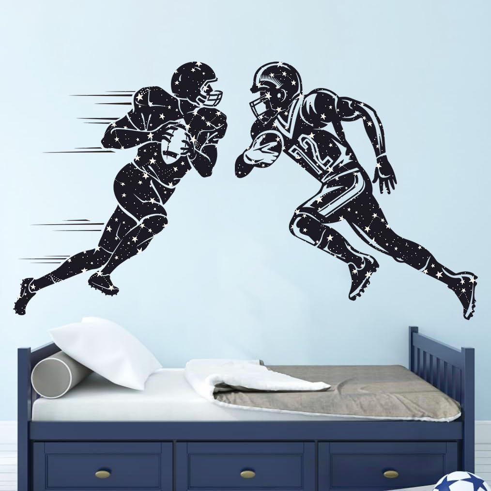 Amazon.com: WOYINIS Removable Football Players Wall Stickers DIY Stars ...
