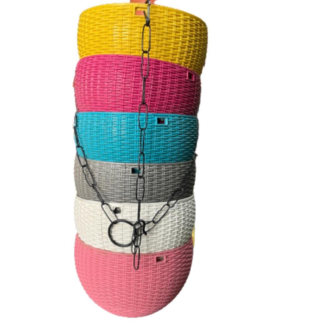 Shivam Planters Plastic Hanging Euro Basket Planters, Flower Pot with ...