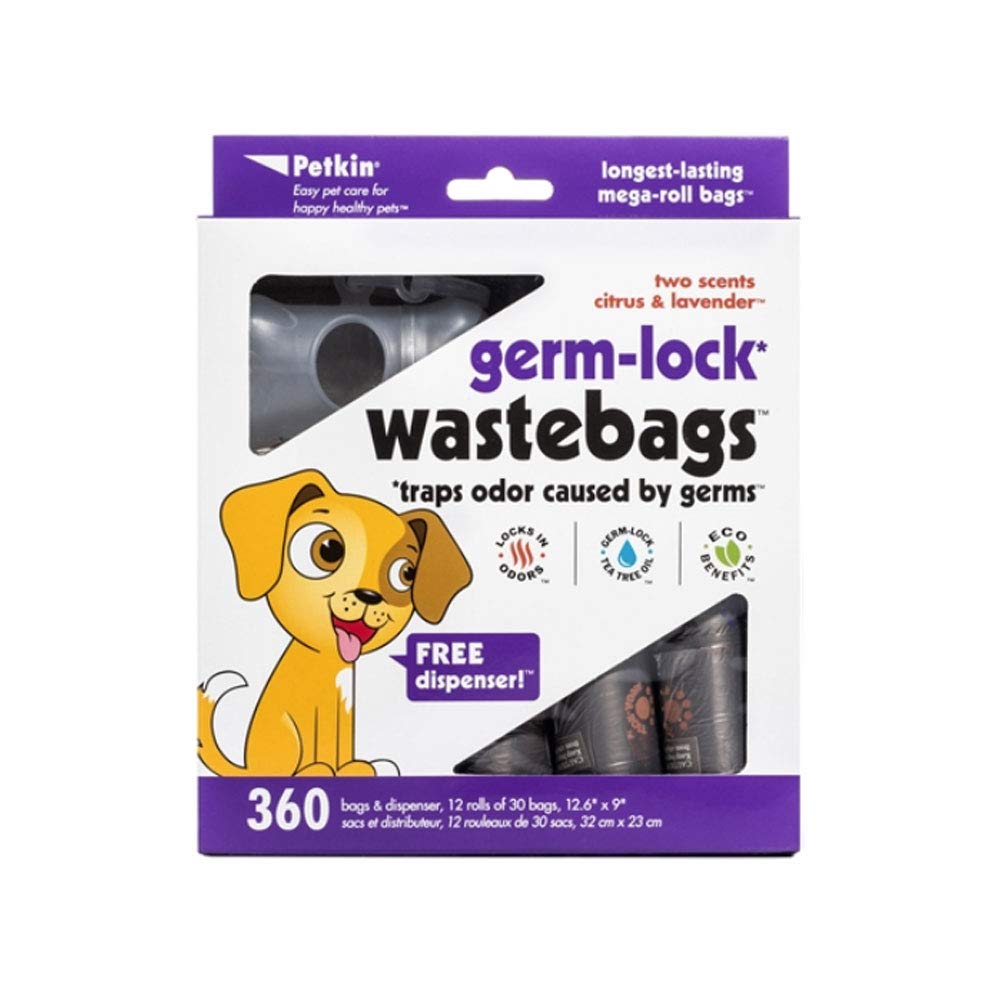 Petkin Germ-Lock Waste Bags - 360 ct with Dispenser : Amazon.in: Pet ...