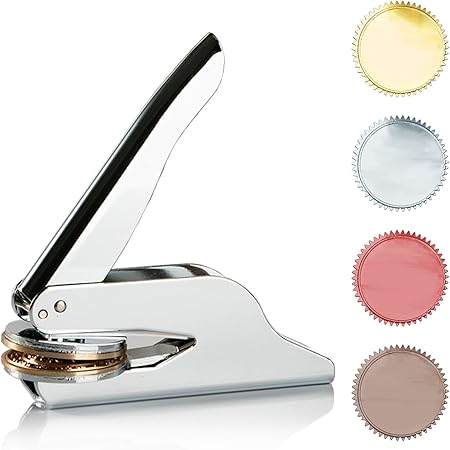 Amazon.com: DEIRONPLY Custom Embosser Stamp with Logo - Personalized ...