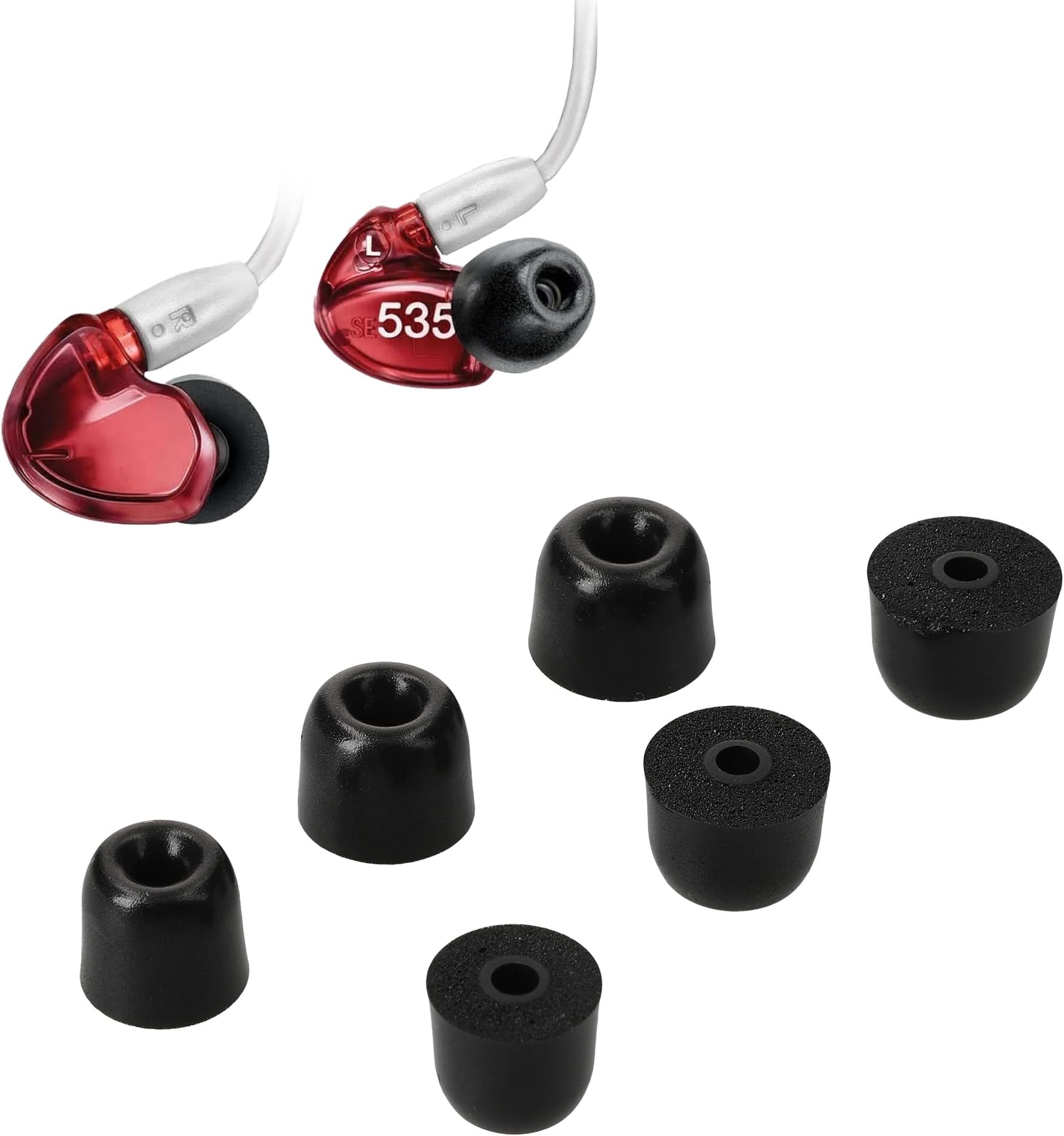 kwmobile Replacement Ear Tips Compatible with Shure AONIC 215 / SE215 ...