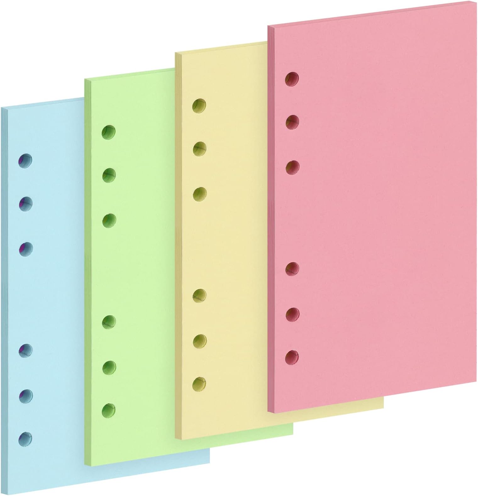 Amazon.com : BiSiViO A6 Colorful Refill Paper, 4 Pack [4 Colors 100 ...