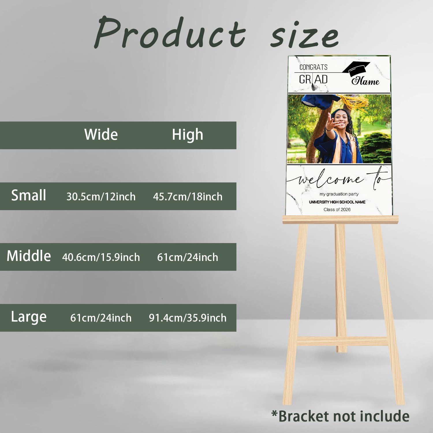 Snapklik.com : Dicodes Personalized Graduation Acrylic Welcome Sign