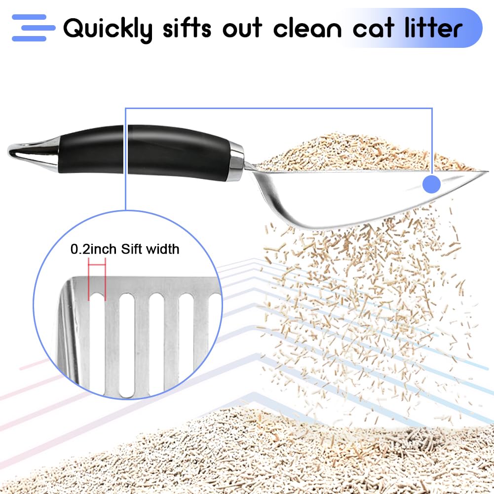 Snapklik.com : NewGF Stainless Steel Cat Litter Scoop,Metal Cat Litter ...